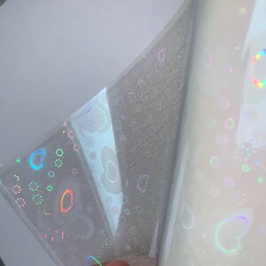 BUTTERFLY Holographic Overlay Laminate Film Stickers A4 Butterflies ...