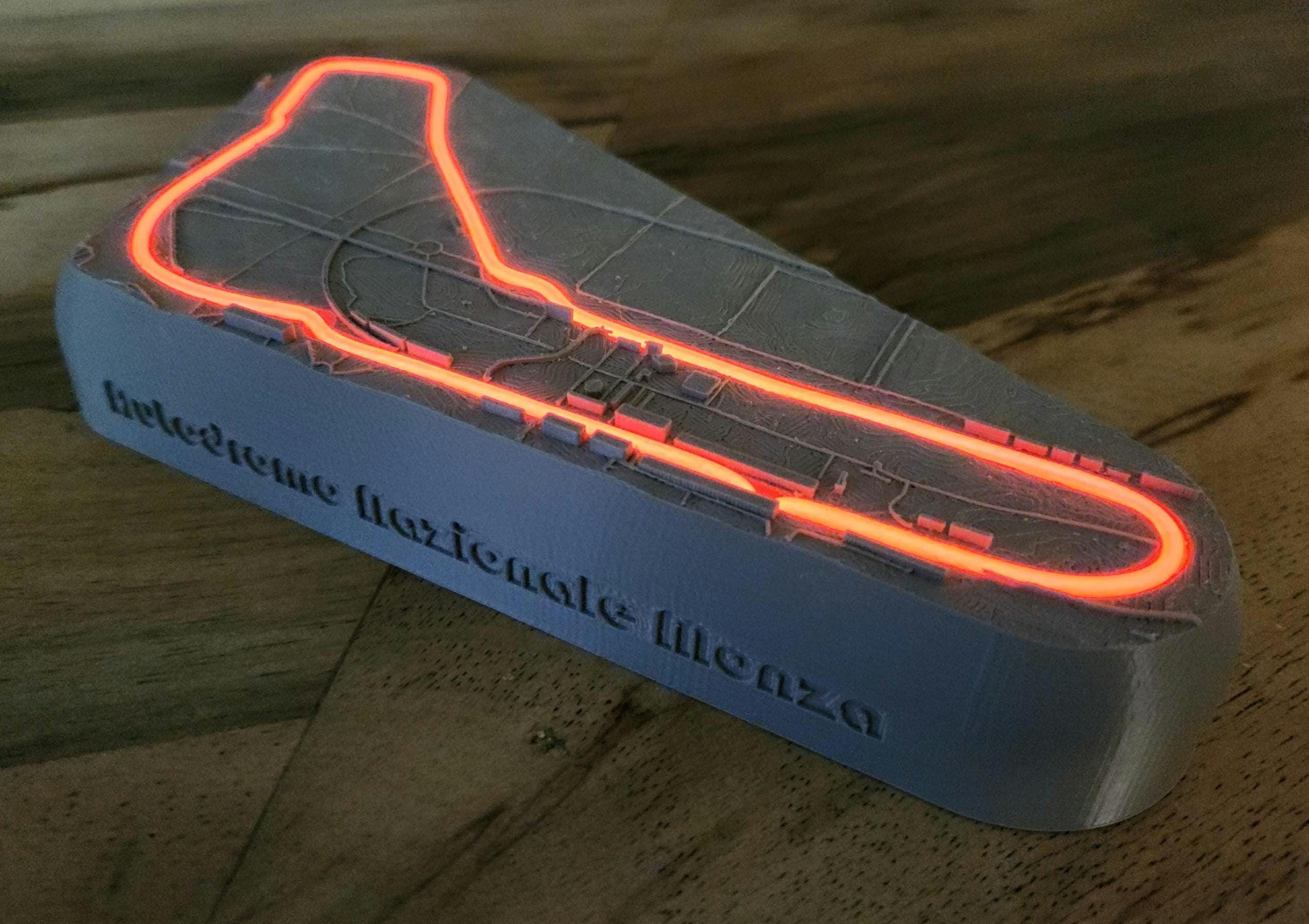 Monza F1 Track Map - Topographic LED Model - 3D Printed - Etsy