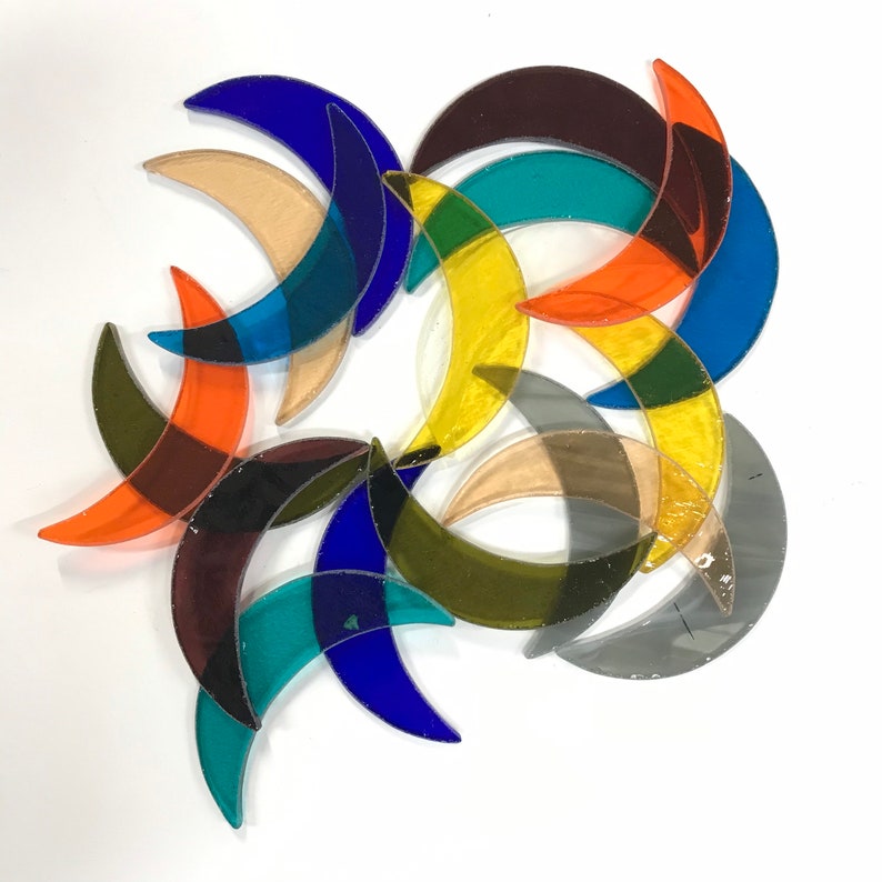 Stained Glass Precut Crescents You'll Love. Discover the | Etsy