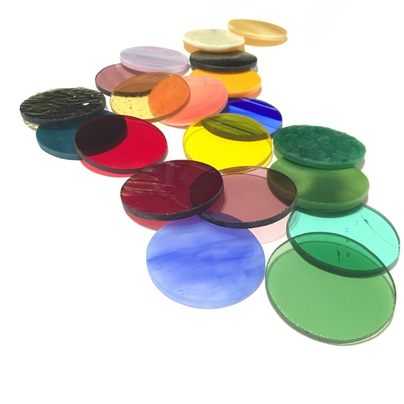 Stained Glass Precut Circles you can't do without Explore | Etsy