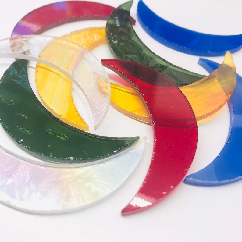 Stained Glass Precut Crescents You'll Love. Discover the | Etsy
