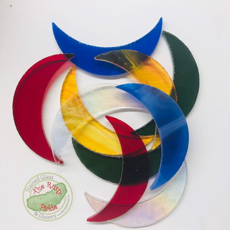 Stained Glass Precut Crescents You'll Love. Discover the | Etsy