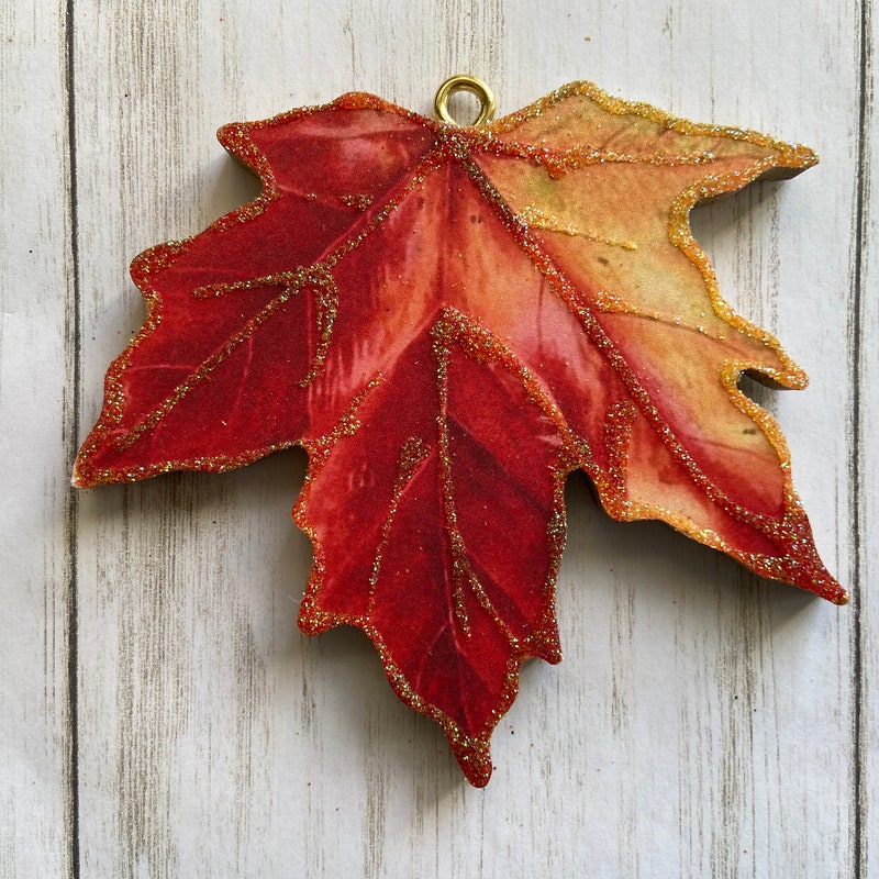 Small Fall Leaf Ornaments - Etsy