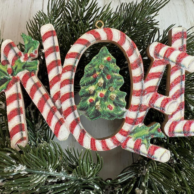 Vintage Candy Cane Noel - Etsy