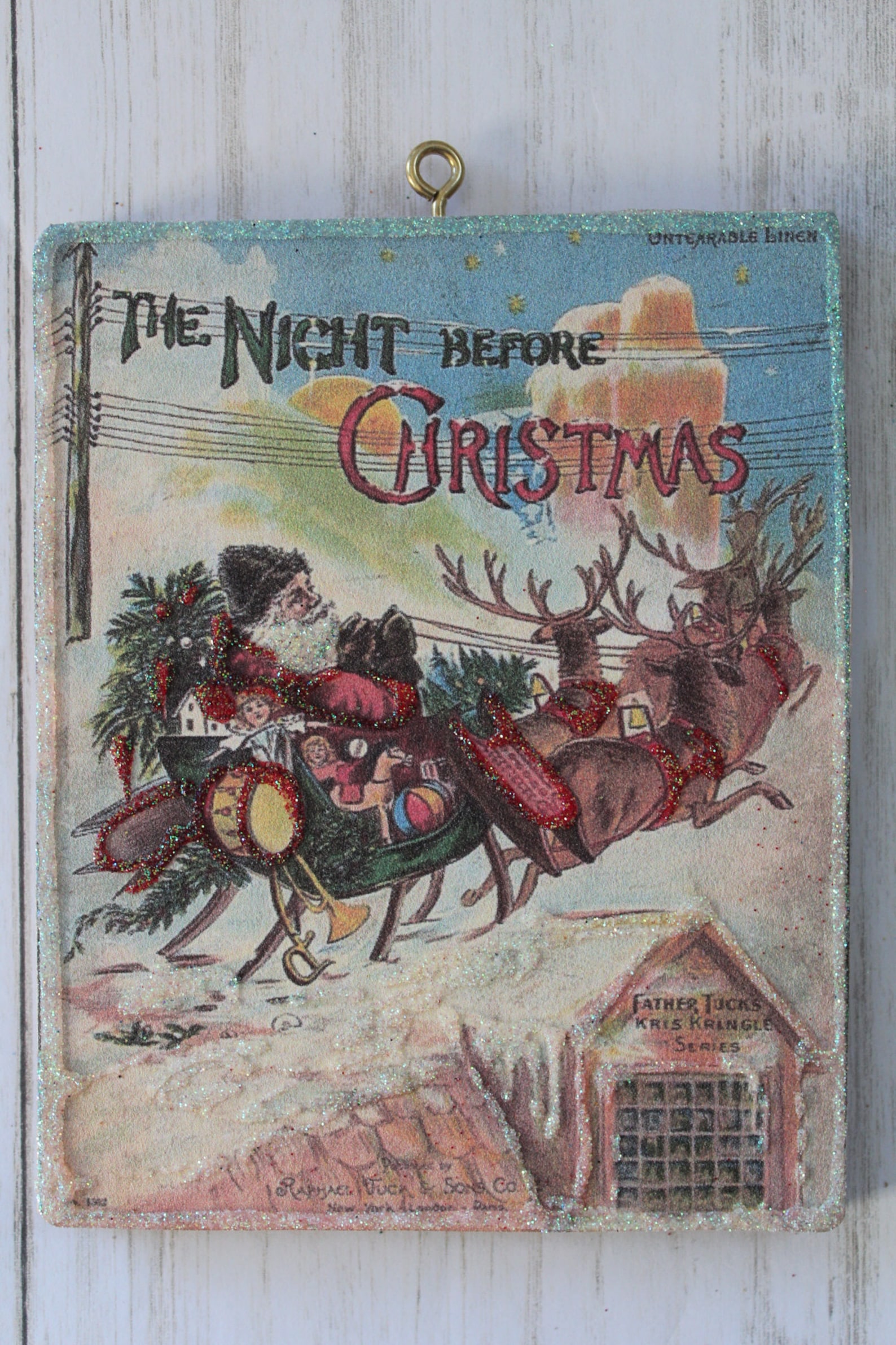 The Night Before Christmas Book Cover Christmas Ornament - Etsy