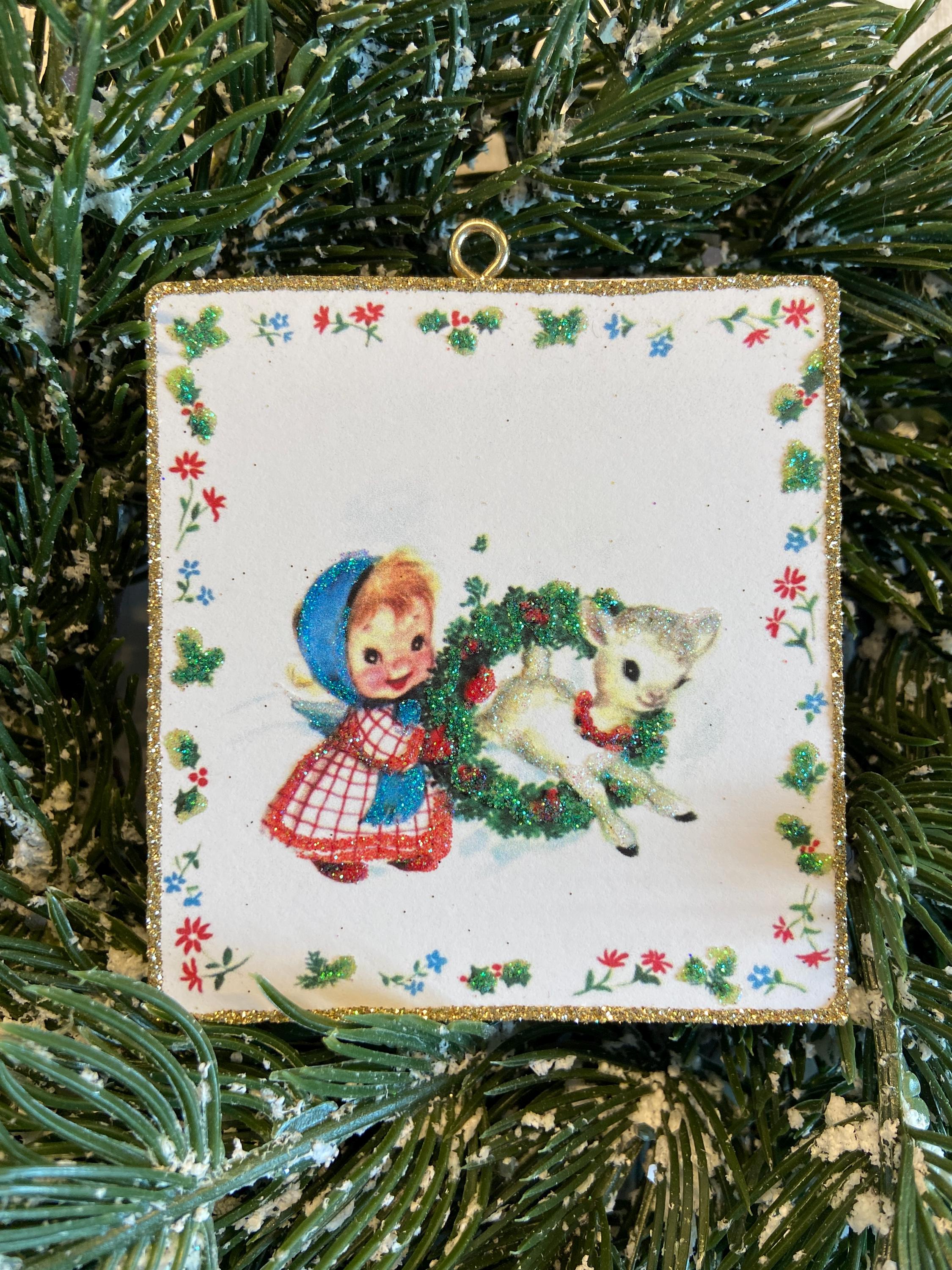 Darling Little Angels ~ Christmas Ornament ~ Vintage Card Image ...