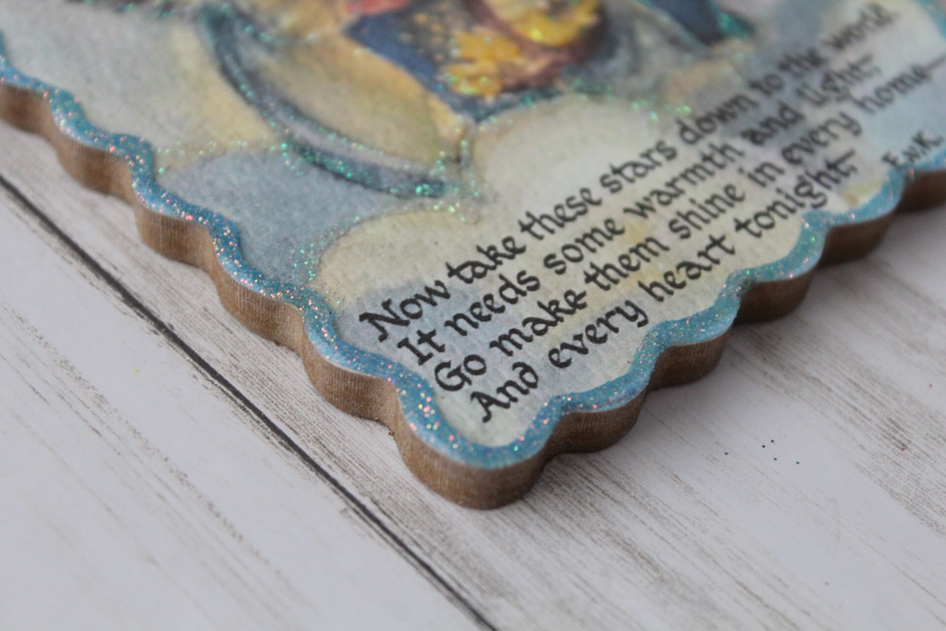 Angels Sprinkling Stars ~ Christmas Ornament ~ Vintage Card Image ...