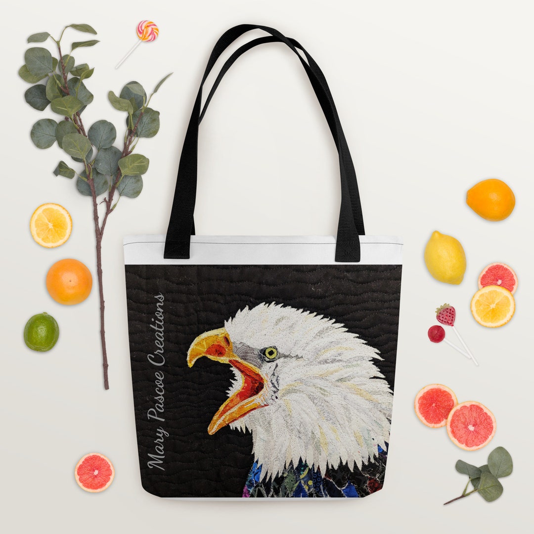 Bald Eagle Tote Bag With Original Quilt Art by Mary Pascoe - Etsy