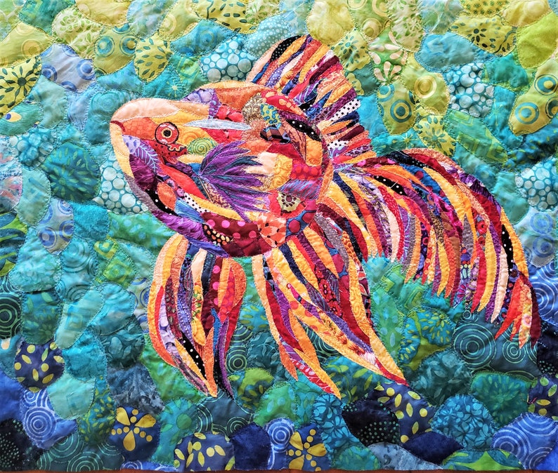 Framed Fish Quilt (24in X 20in) With Original Design by Mary Pascoe - Etsy