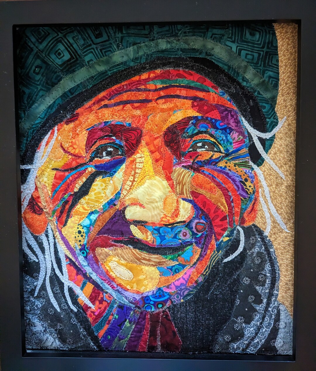 Olga Framed Art Quilt - 10in X 12in - Original Quilt Art by Mary Pascoe ...