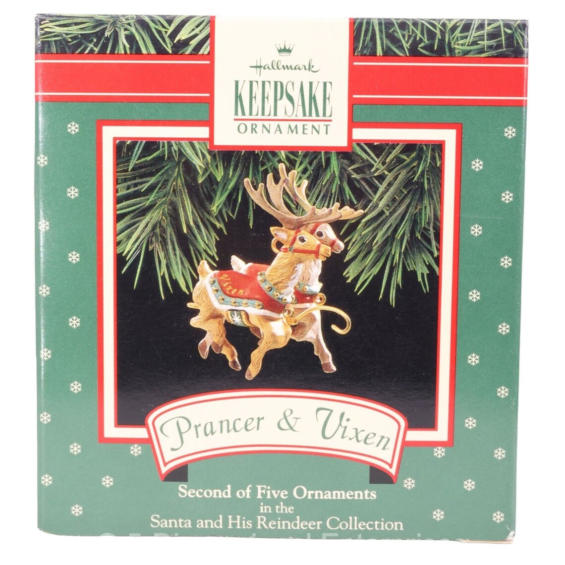 1992 Prancer & Vixen santa and His Reindeer Collection Hallmark ...