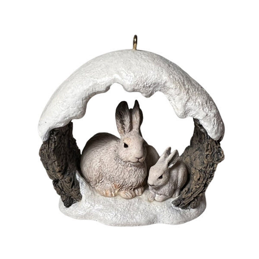 1997 Snowshoe Rabbits in Winter Hallmark Keepsake Christmas Tree ...