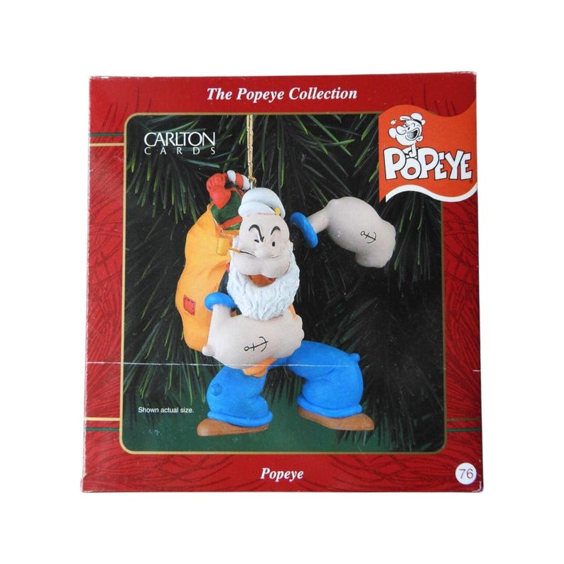 1998 Popeye (popeye) VINTAGE Carlton Cards Keepsake Christmas Tree ...