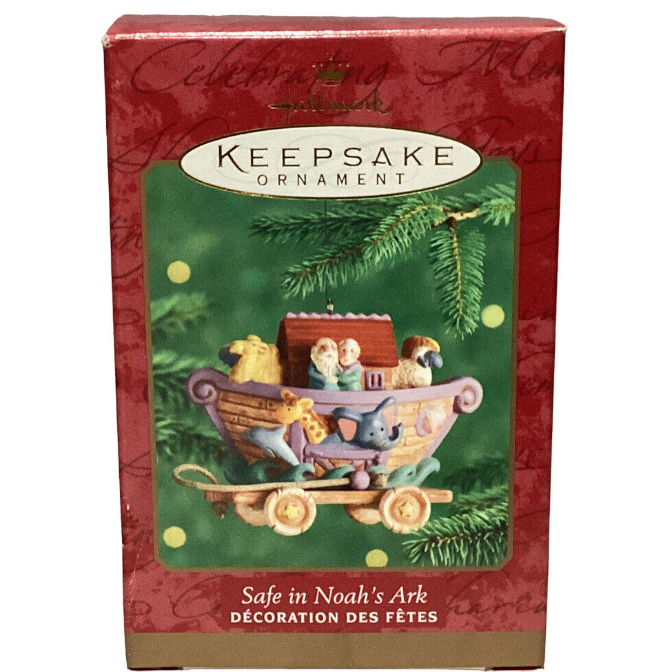 2000 Safe in Noah's Ark noah's Ark Hallmark Keepsake Christmas Tree Ornament QX8514 NIB New in ...