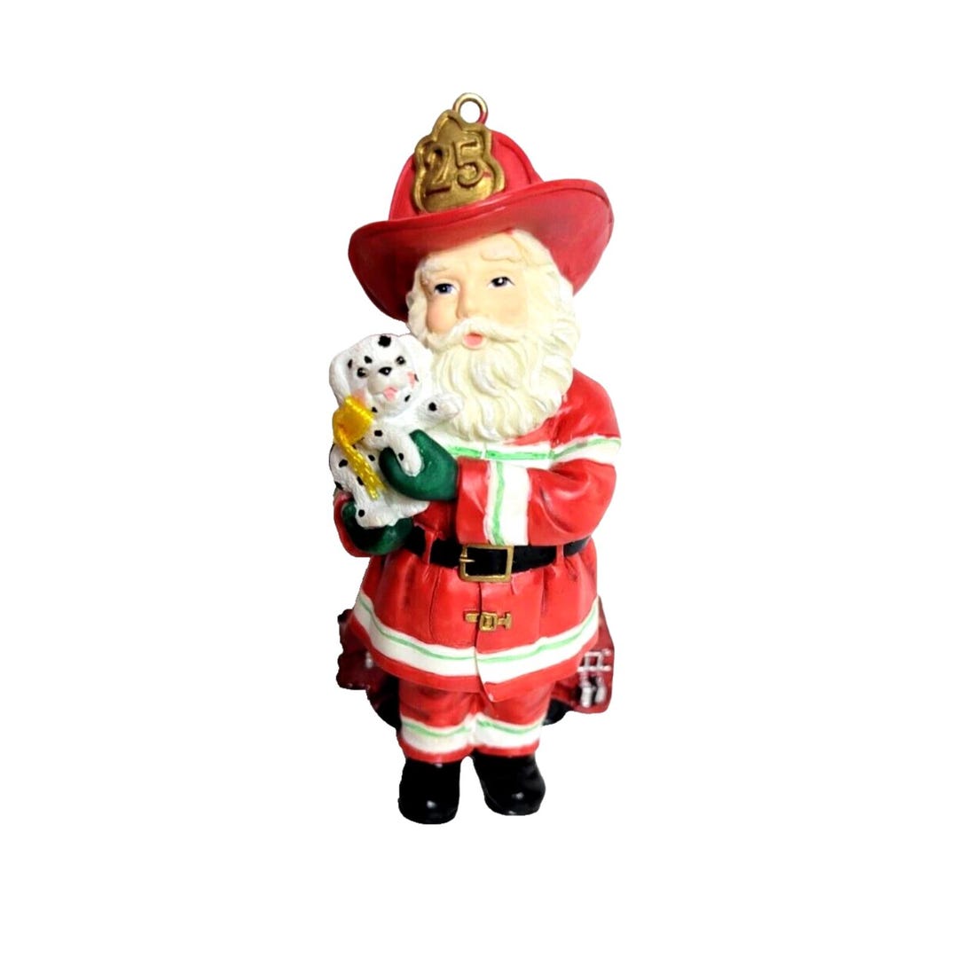 1990 Firehouse Santa (firefighter) VINTAGE Carlton Cards Keepsake ...