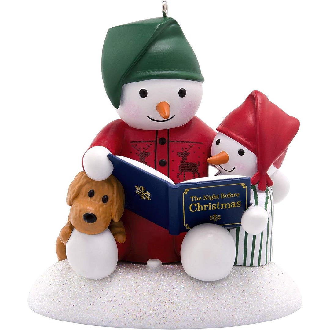Story Time Snowman Hallmark Keepsake Christmas Tree Ornament (QG02447 ...