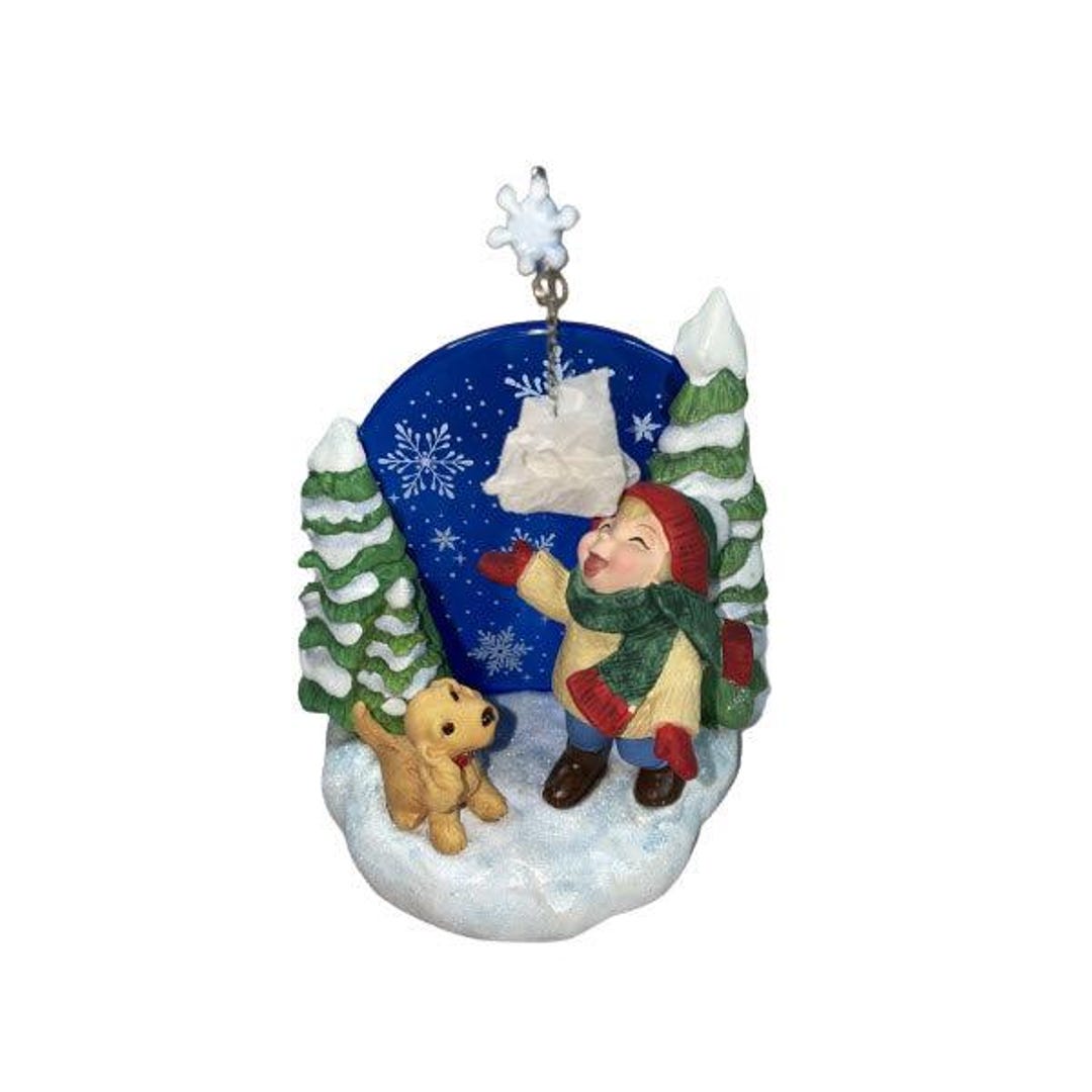 80s 90s One Vintage Ornament Catching Snowflakes (snowflake) Hallmark ...