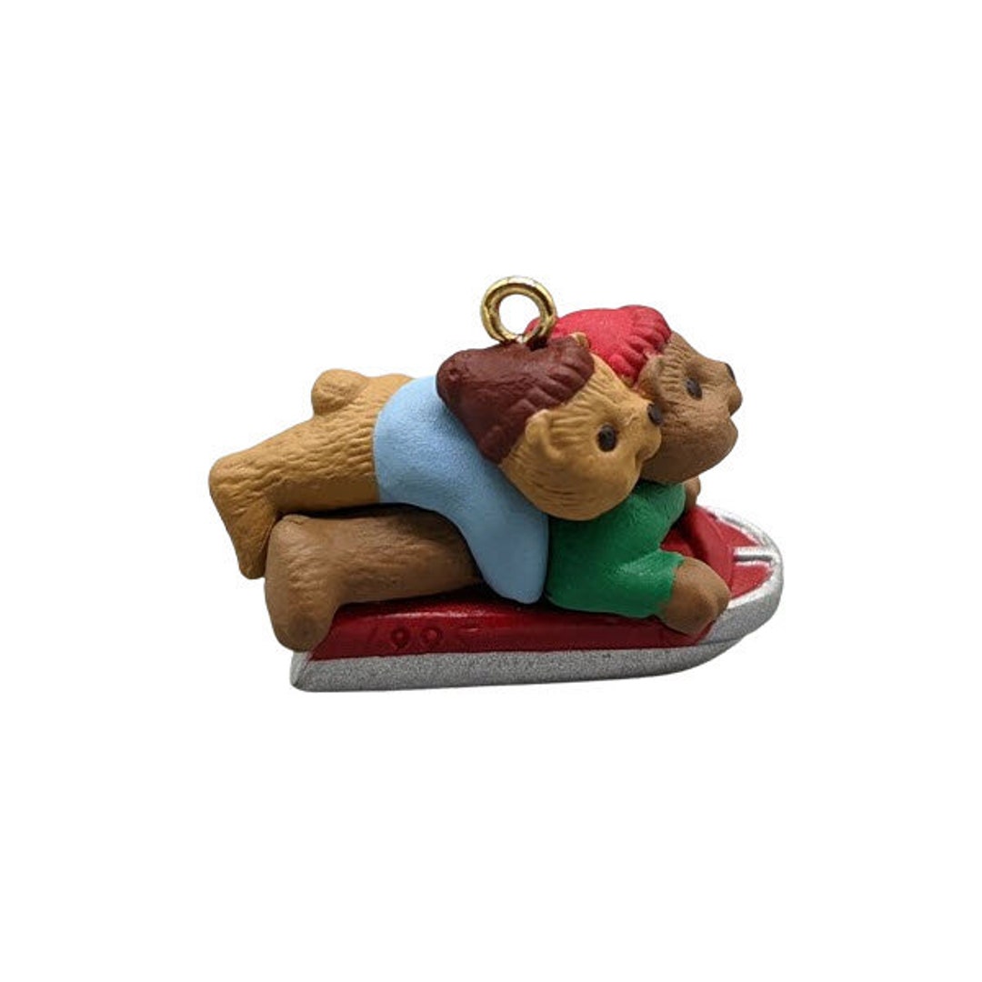 1995 Downhill Double (teddy Bear) Hallmark Keepsake Christmas Tree ...