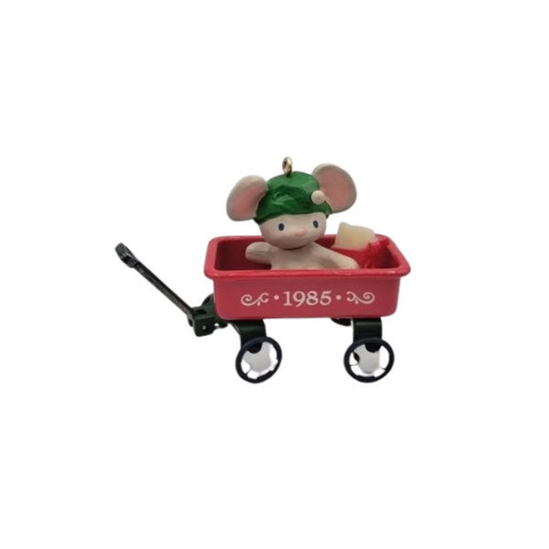 1985 Mouse Wagon (mouse) Hallmark Keepsake Christmas Tree Ornament ...