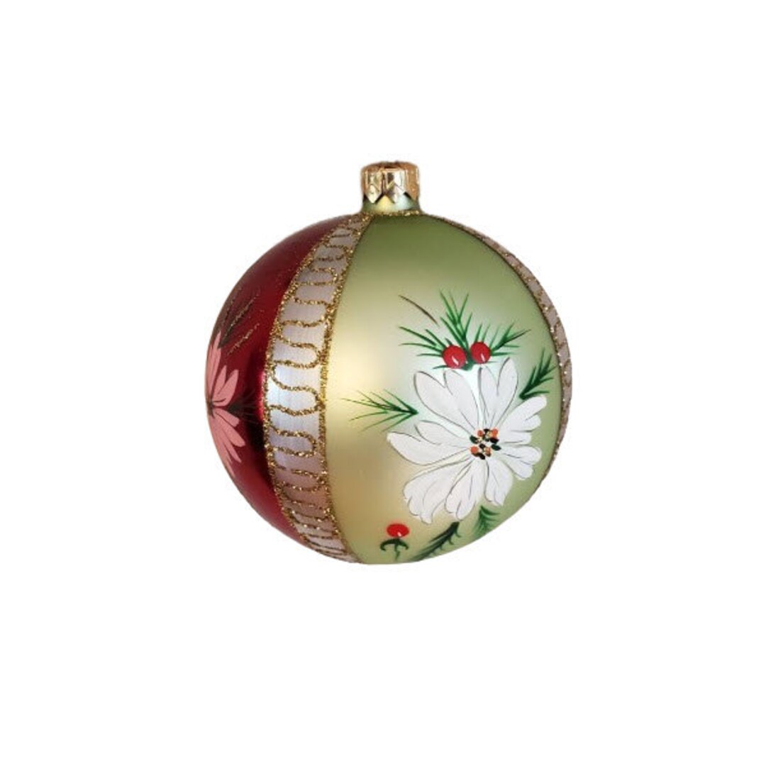 1998 White Poinsettias (blown Glass) Hallmark Keepsake Christmas Tree ...
