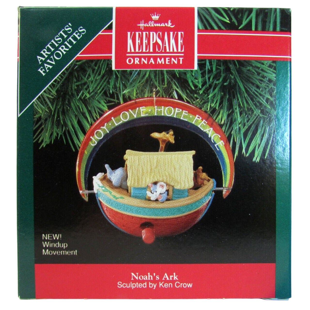 1991 Noah's Ark (noah's Ark) Hallmark Keepsake Christmas Tree Ornament (QX486-7) NIB New in Box ...