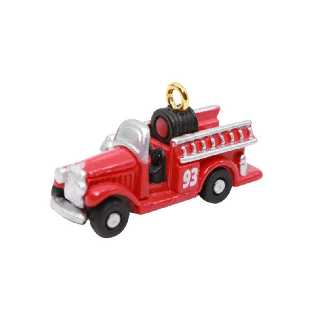 1993 North Pole Fire Truck (miniature) Hallmark Keepsake Christmas Tree ...