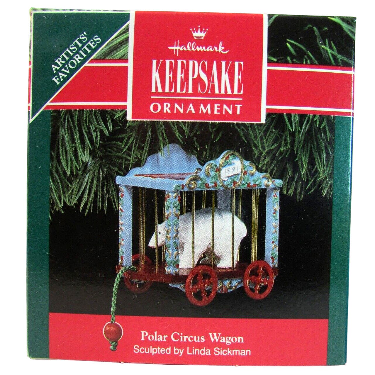 1991 Polar Circus Wagon polar Bear Hallmark Keepsake Christmas Tree ...
