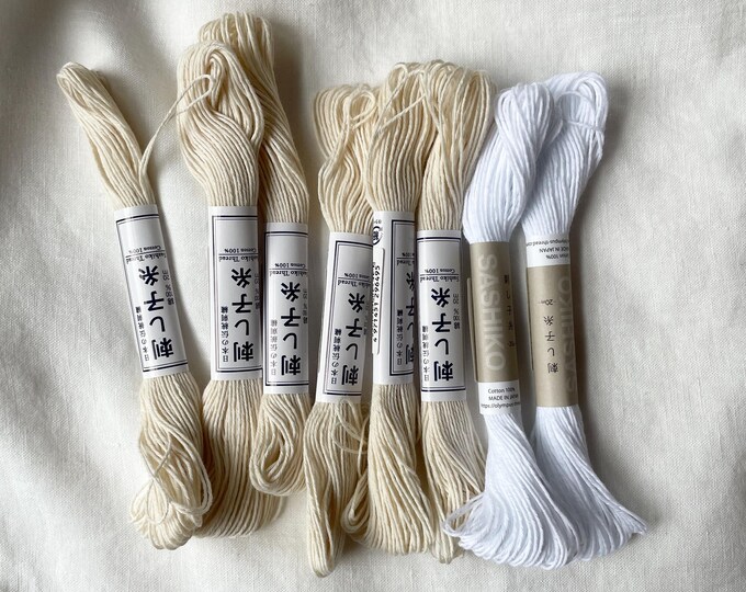 White/ecru Japanese Sashiko Thread - 22m - Etsy