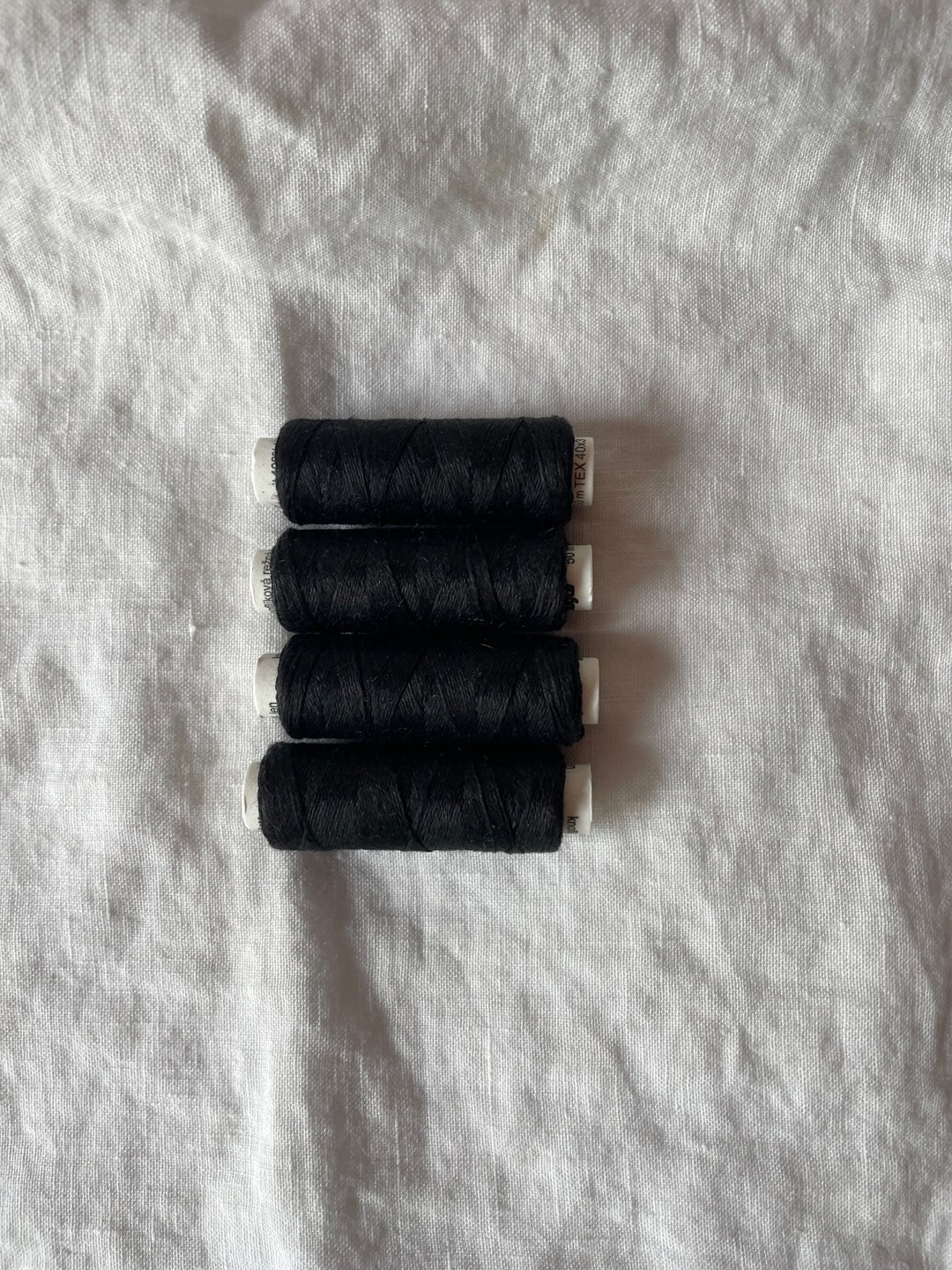 Black Linen Sewing/embroidery Thread - Etsy