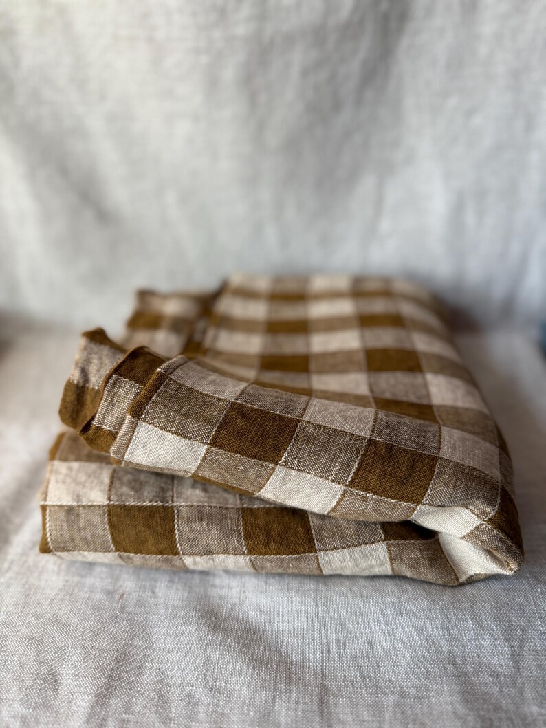 Vintage Style Large French Linen Piece - Cocoa - Etsy