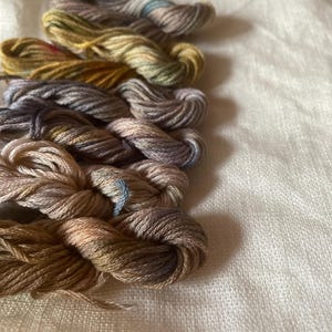 Natural Linen Hand Dyed Floss Slow Stitch Bundle Pure - Etsy