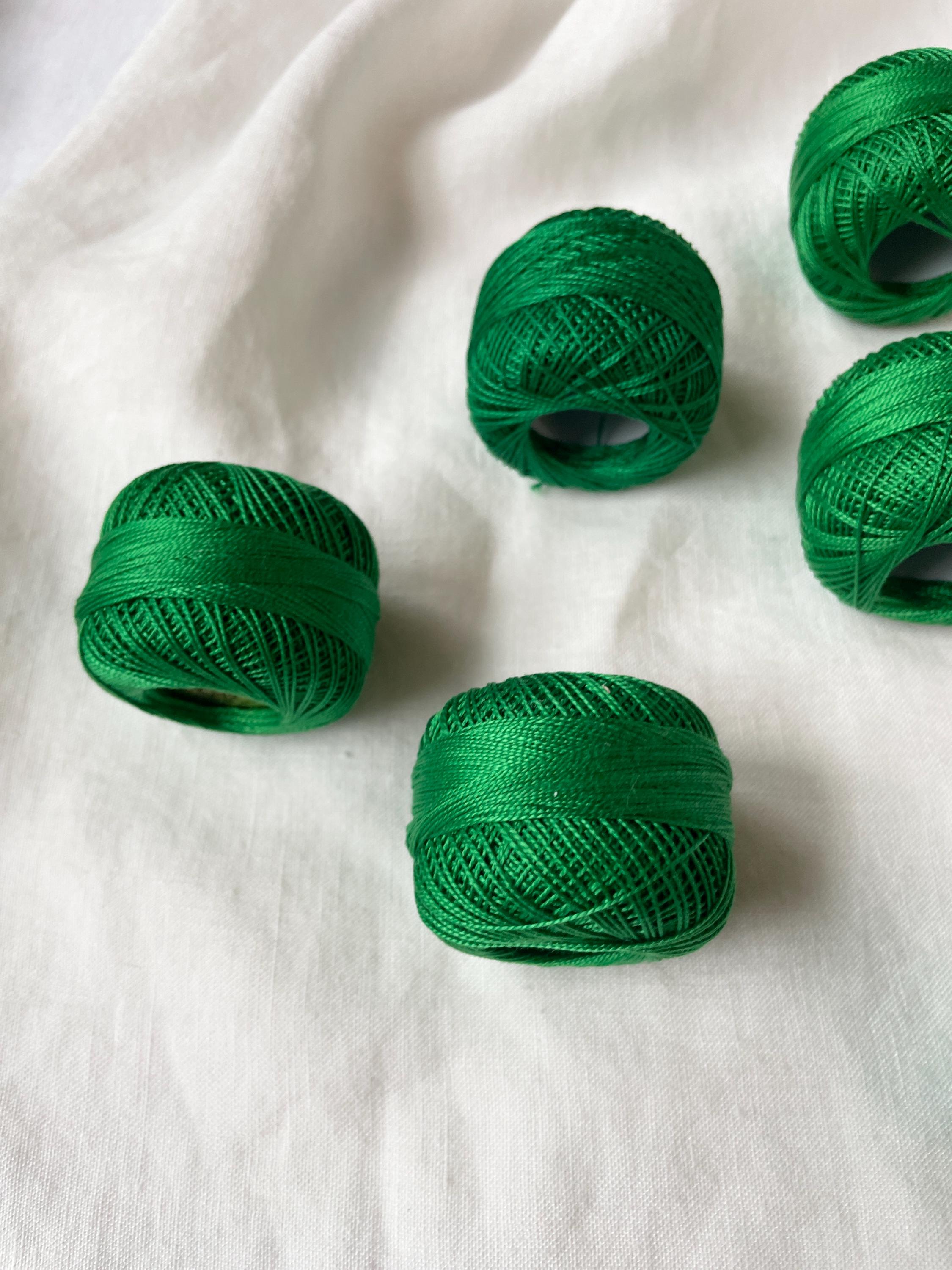 Vibrant Green Pearl Cotton Embroidery Thread - 111 Yards - Etsy