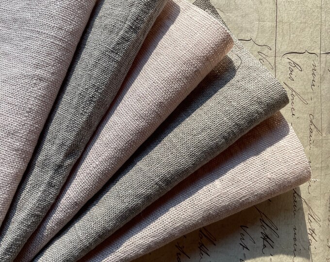 100% Natural Linen Squares X 6 - Rugged Road - Etsy