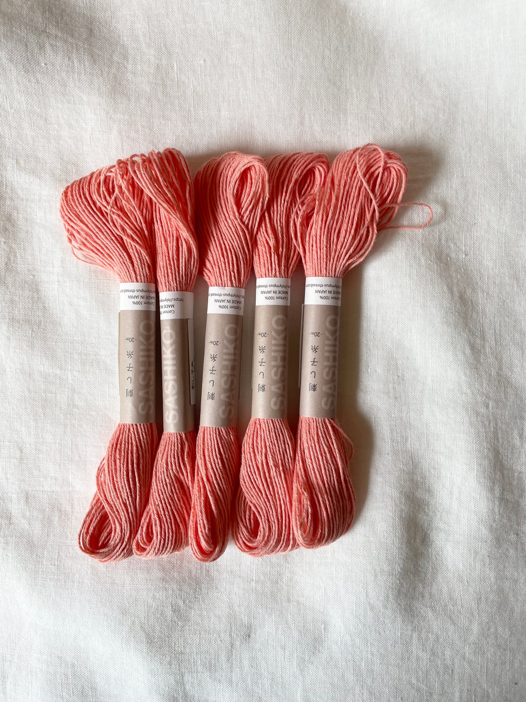 Peach Fuzz Japanese Sashiko Thread 22m - Etsy