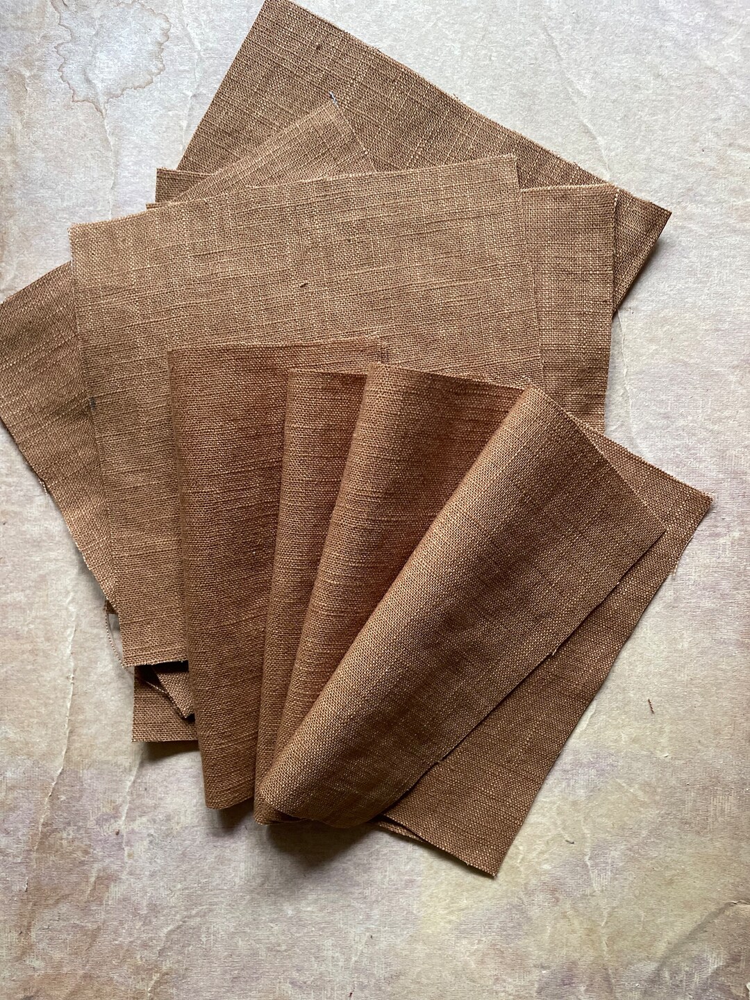 Golden Road Linen Squares X 4 - Etsy