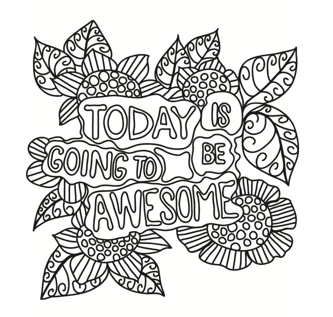 Adult Coloring Book Pages | Instant Digital Download | Unique ...