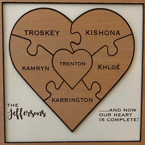 Personalized 'our Family is Complete' Keepsake Puzzle | Etsy