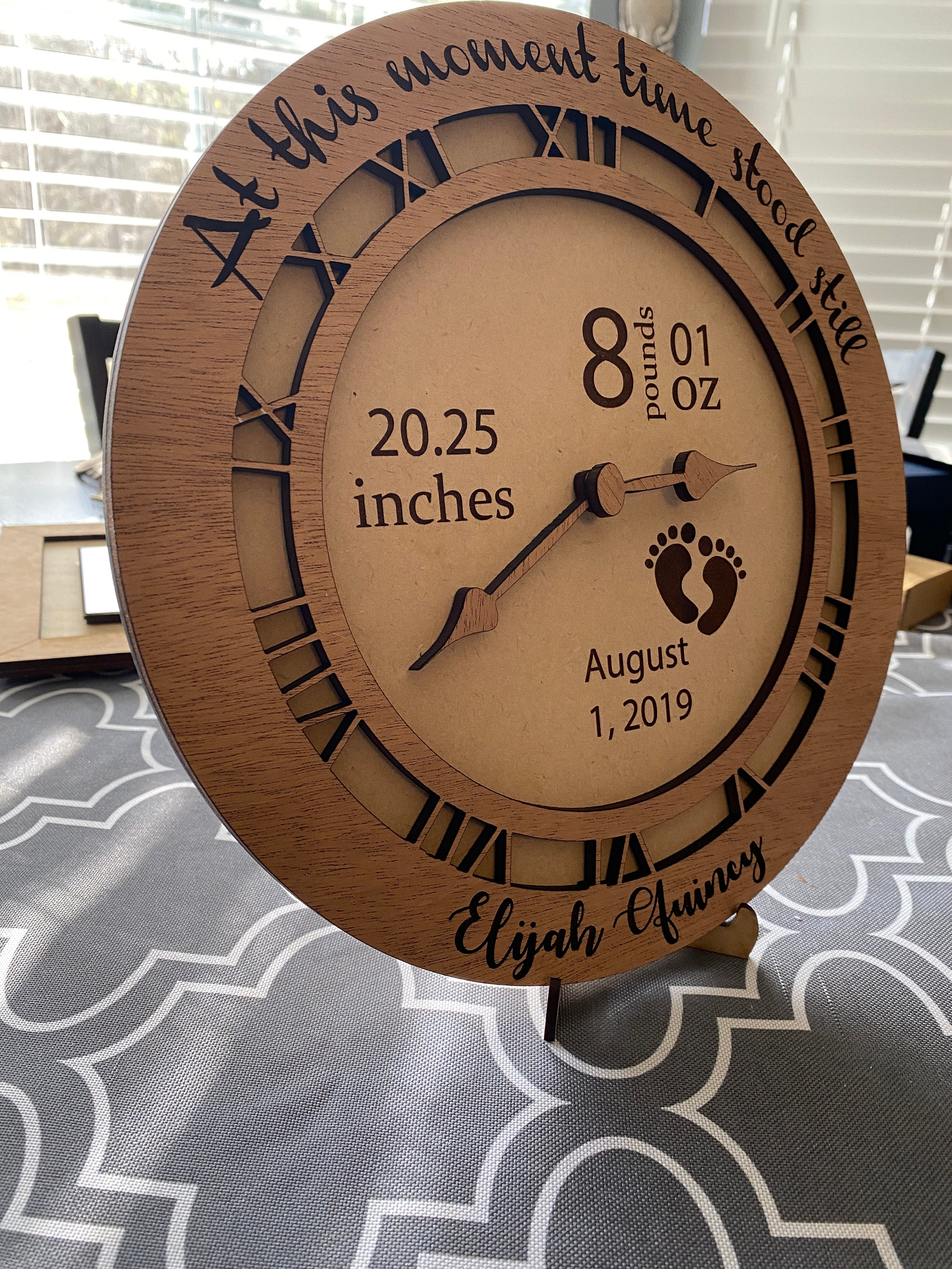 Personalized Birth Announcement Clock Birth Announcement | Etsy
