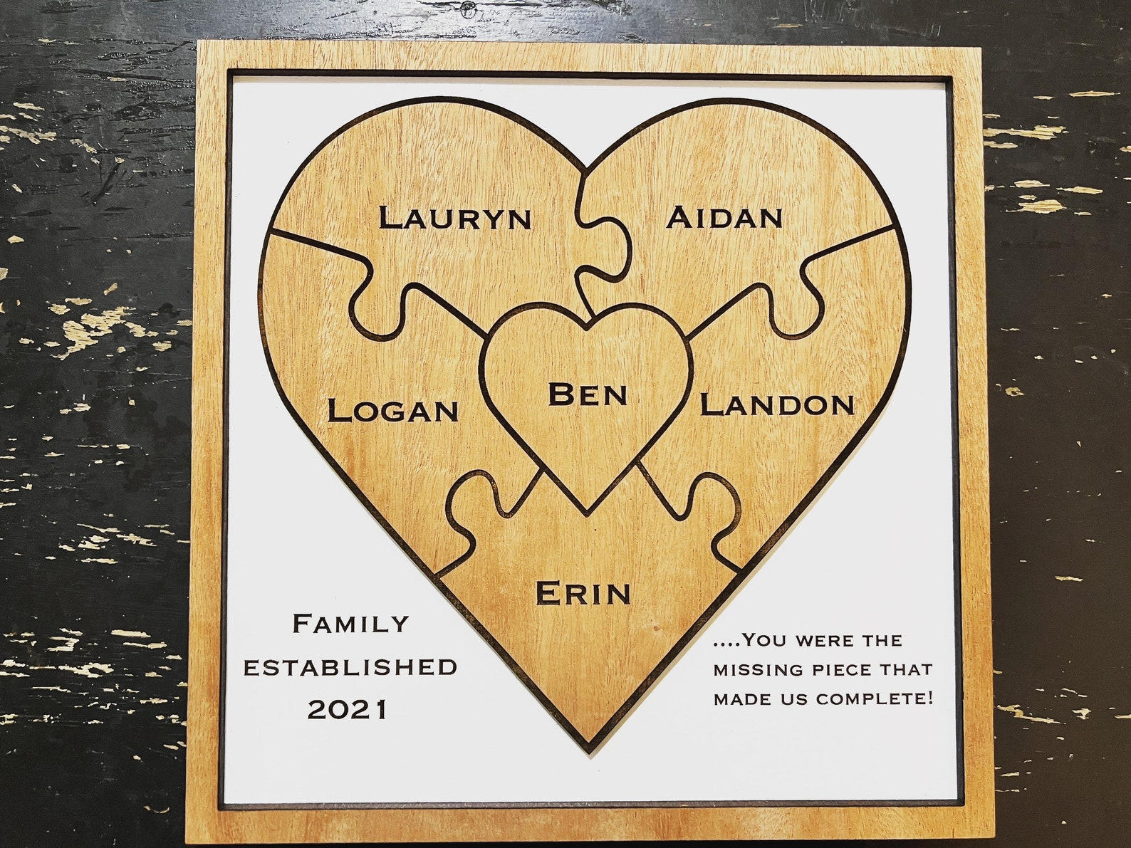 Personalized 'our Family is Complete' Keepsake Puzzle | Etsy