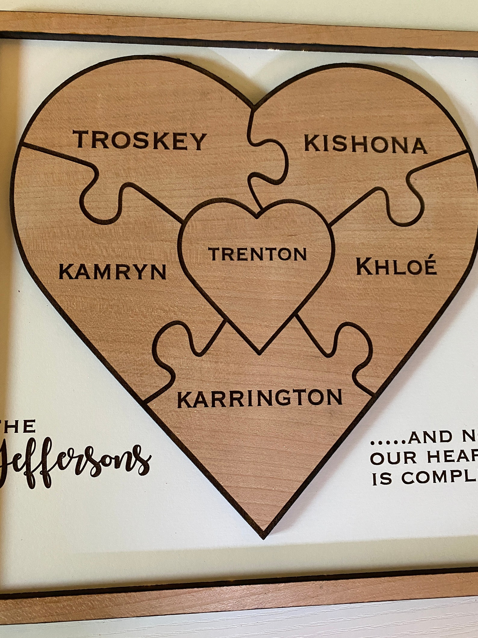Personalized 'our Family is Complete' Keepsake Puzzle - Etsy