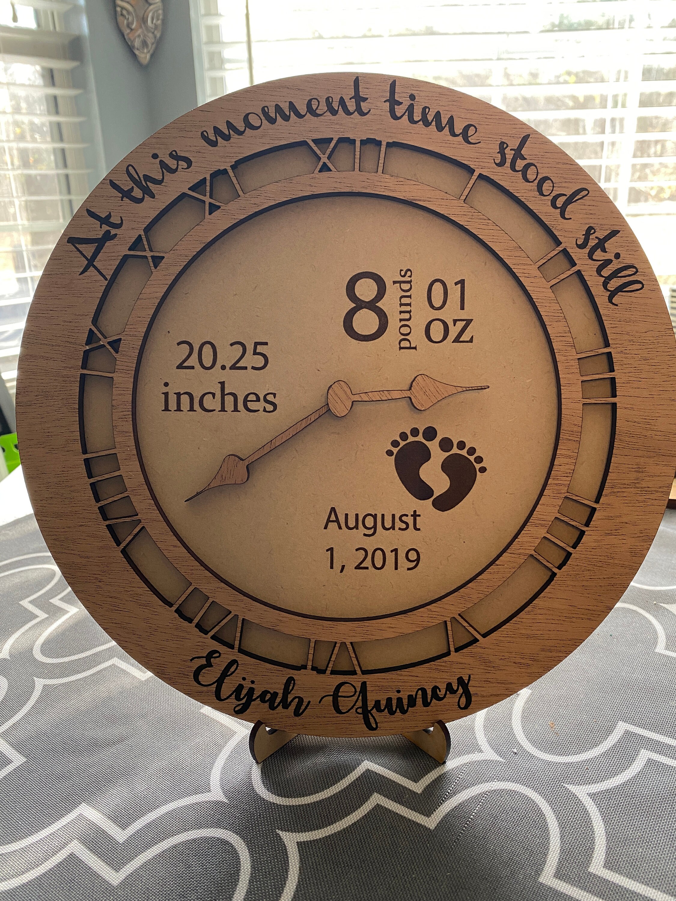 Personalized Birth Announcement Clock Birth Announcement | Etsy