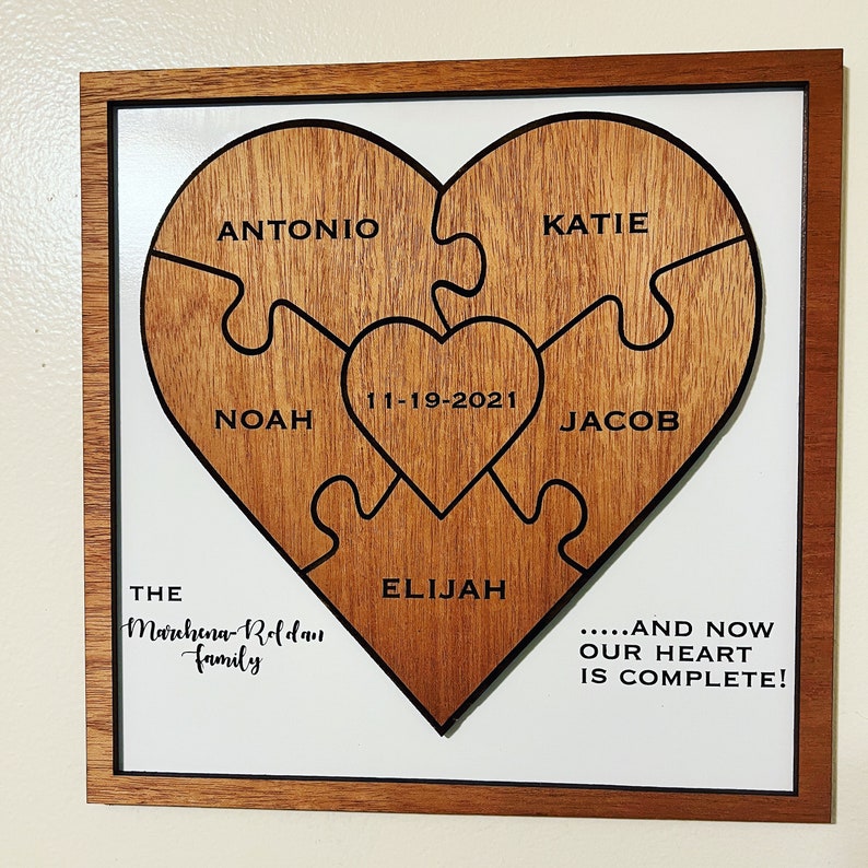 Personalized 'our Family is Complete' Keepsake Puzzle | Etsy