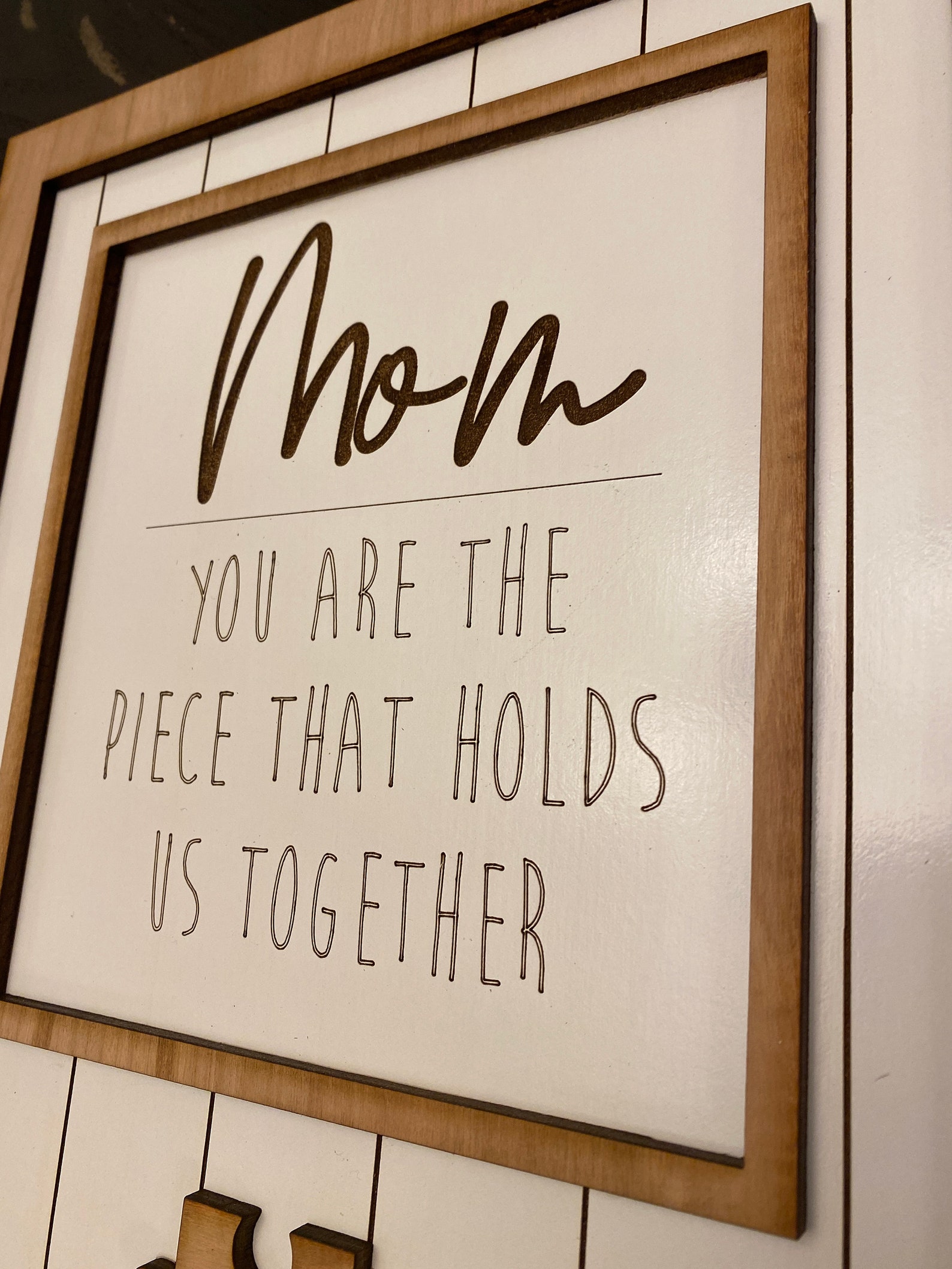 Mom Puzzle Plaque Personalized Mother Sign Mother's | Etsy