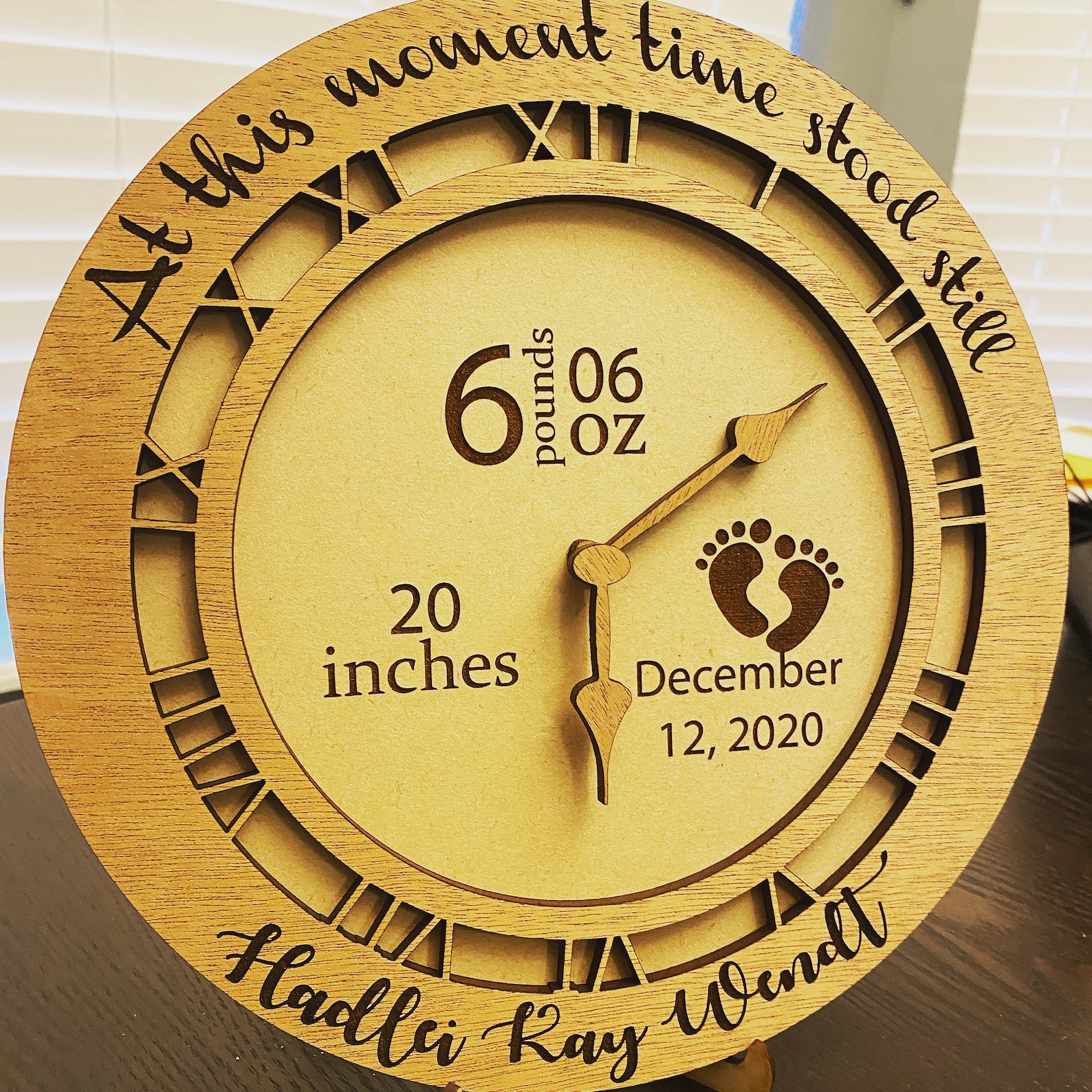 Personalized Birth Announcement Clock Birth Announcement | Etsy