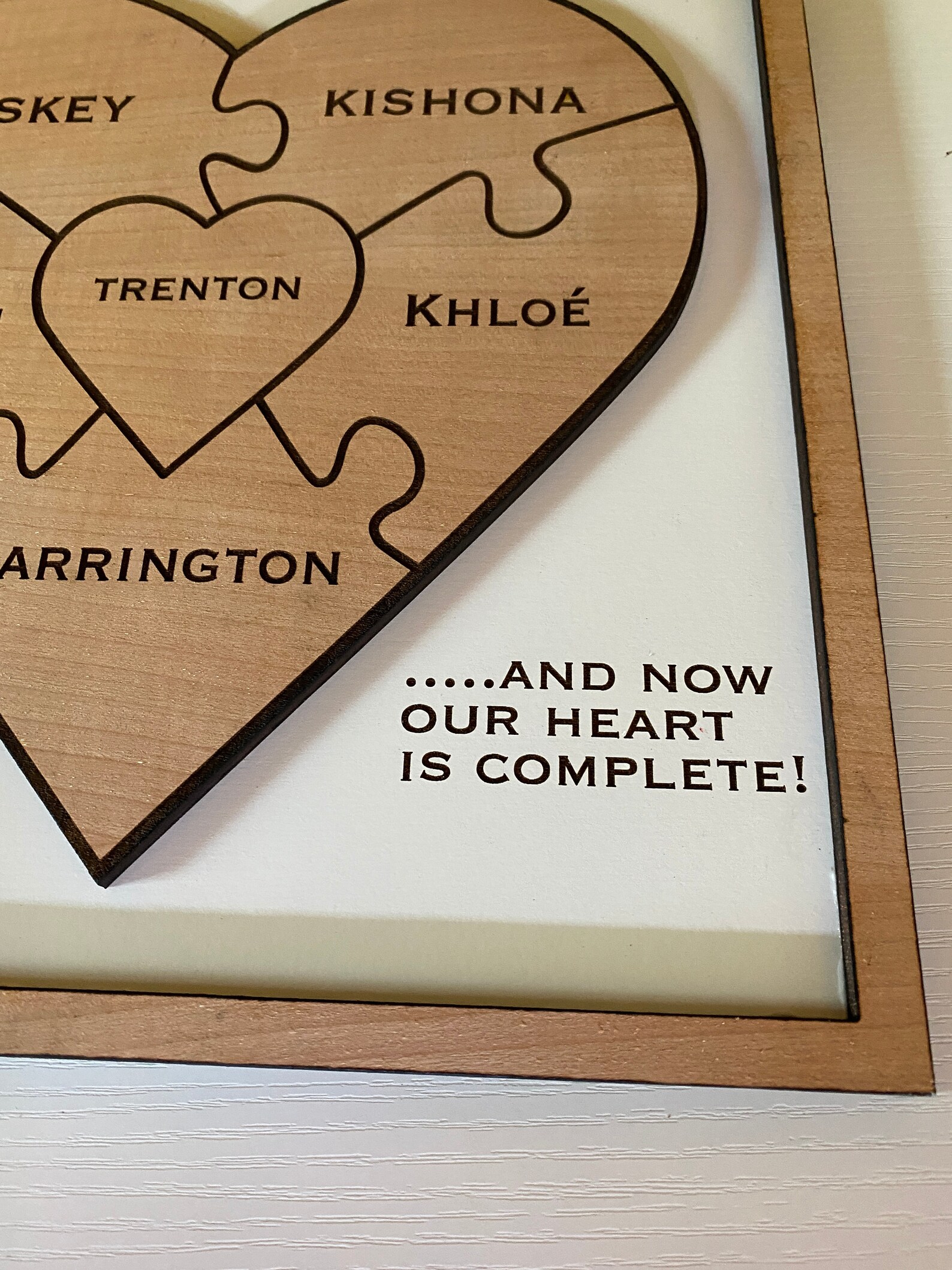 Personalized 'our Family is Complete' Keepsake Puzzle | Etsy