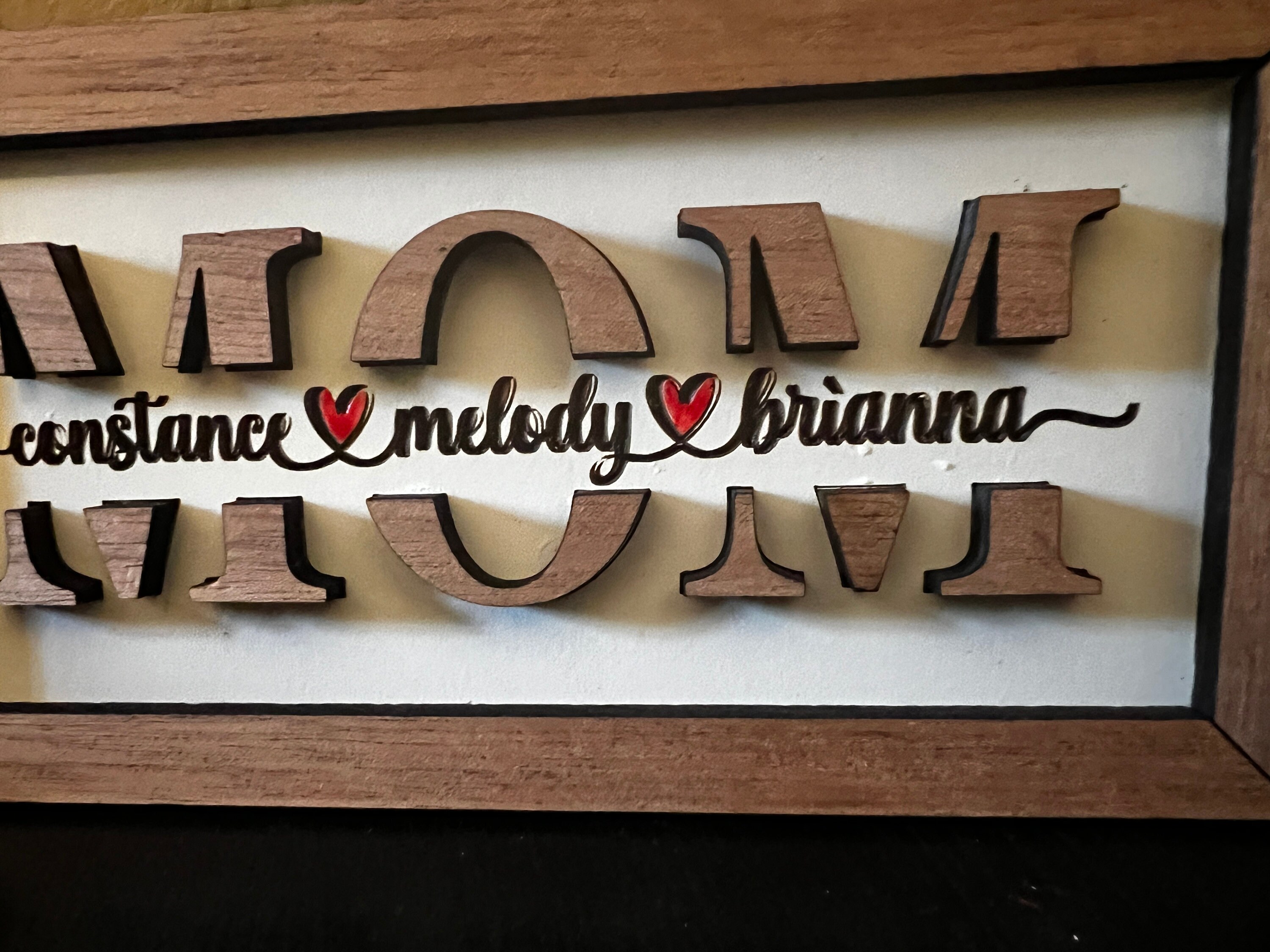 Personalized Split Letter Mom Sign - Mothers Day Gift - Custom Made ...