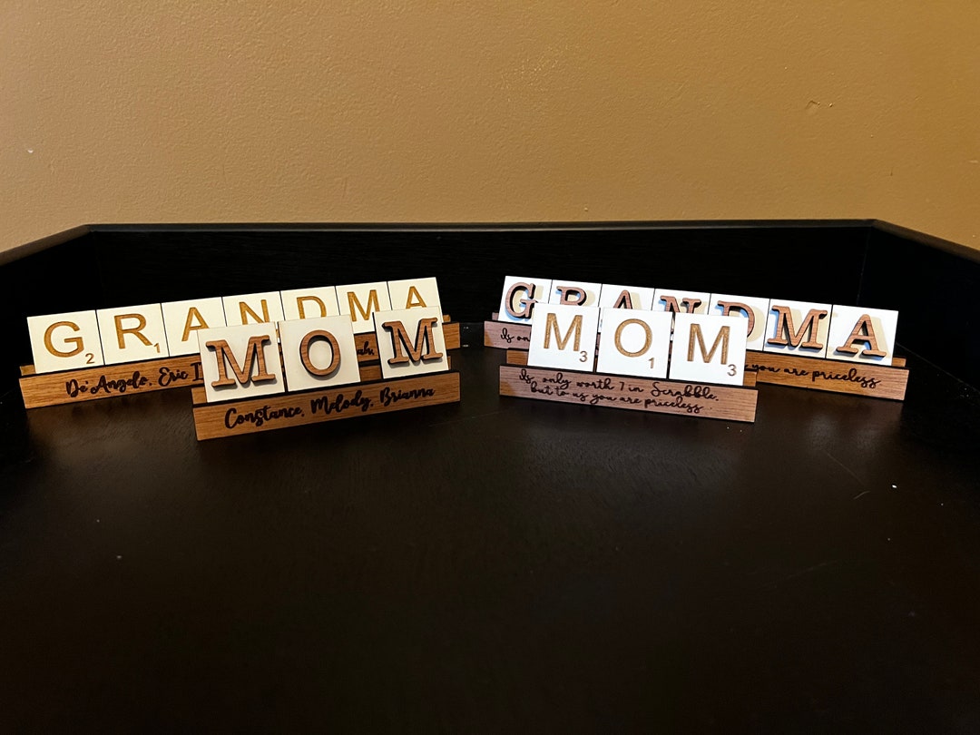 Personalized Scrabble Tile Holder Sign | Scrabble Desk Sign | Custom ...