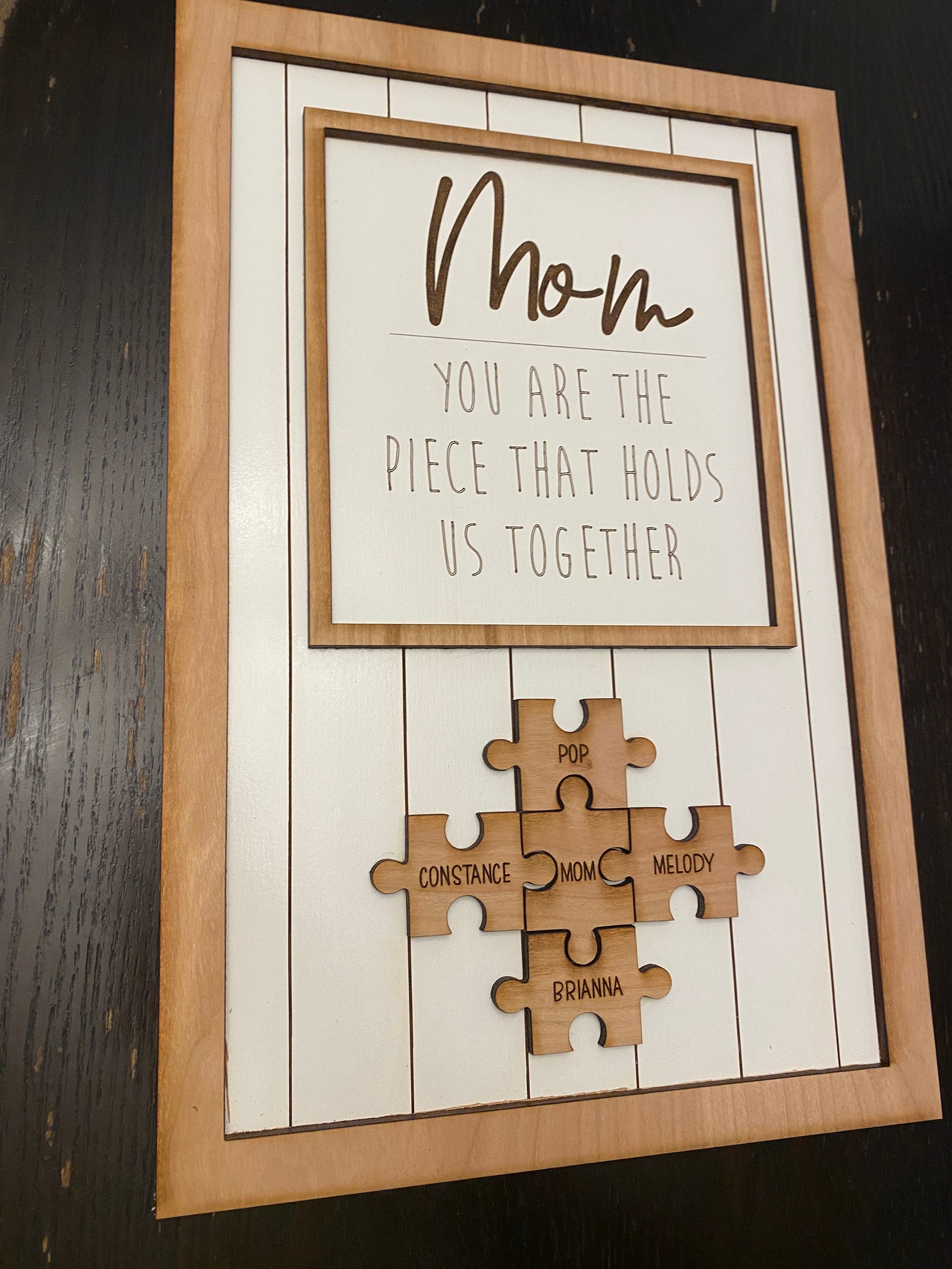 Mom Puzzle Plaque Personalized Mother Sign Mother's - Etsy