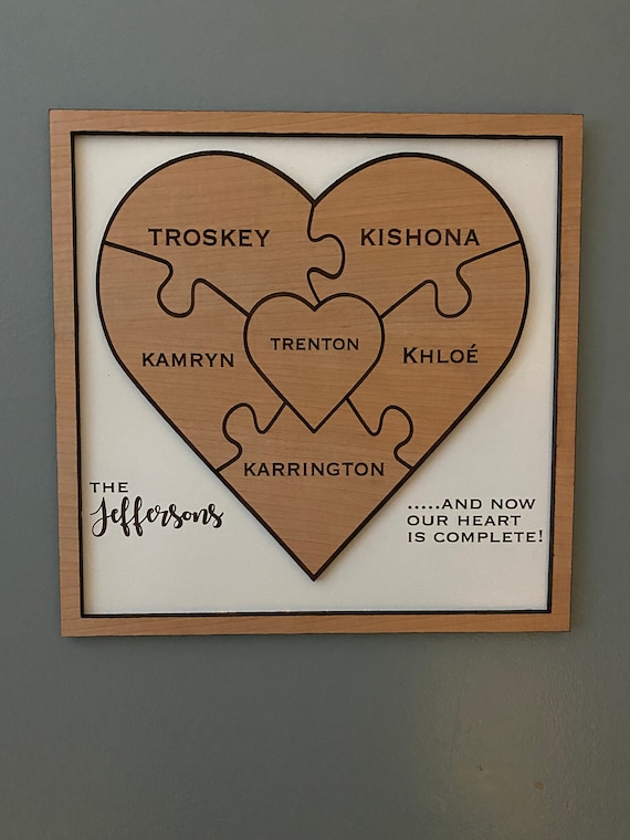 Personalized 'our Family is Complete' Keepsake Puzzle | Etsy