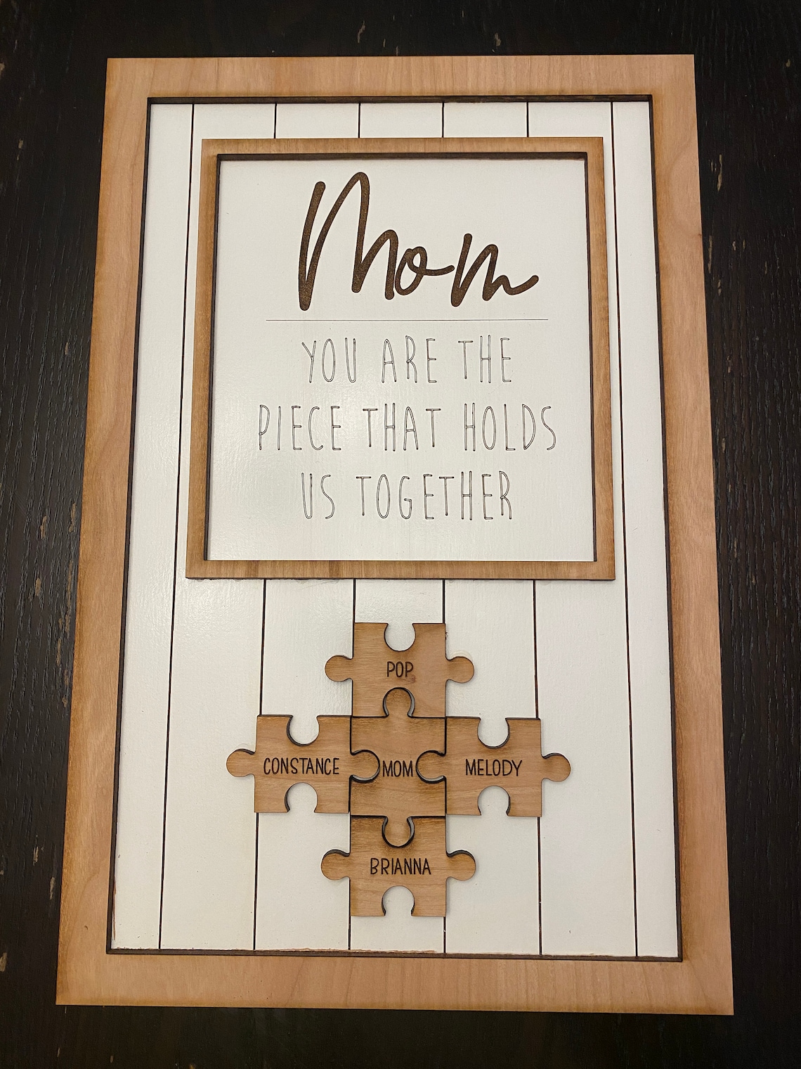 Mom Puzzle Plaque Personalized Mother Sign Mother's | Etsy